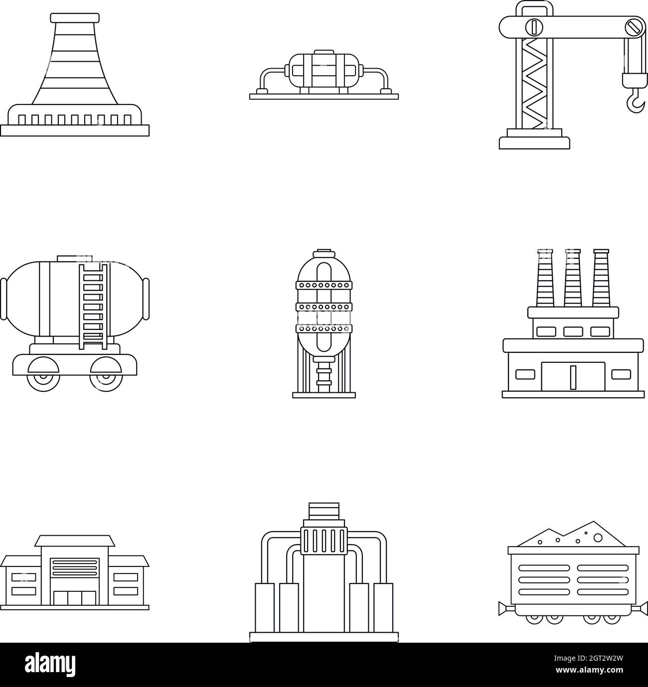 Fuel icons set, outline style Stock Vector Image & Art - Alamy