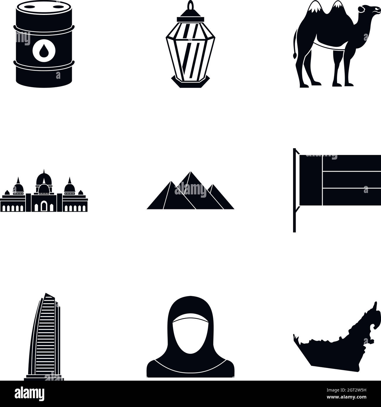 Stay in UAE icons set, simple style Stock Vector Image & Art - Alamy