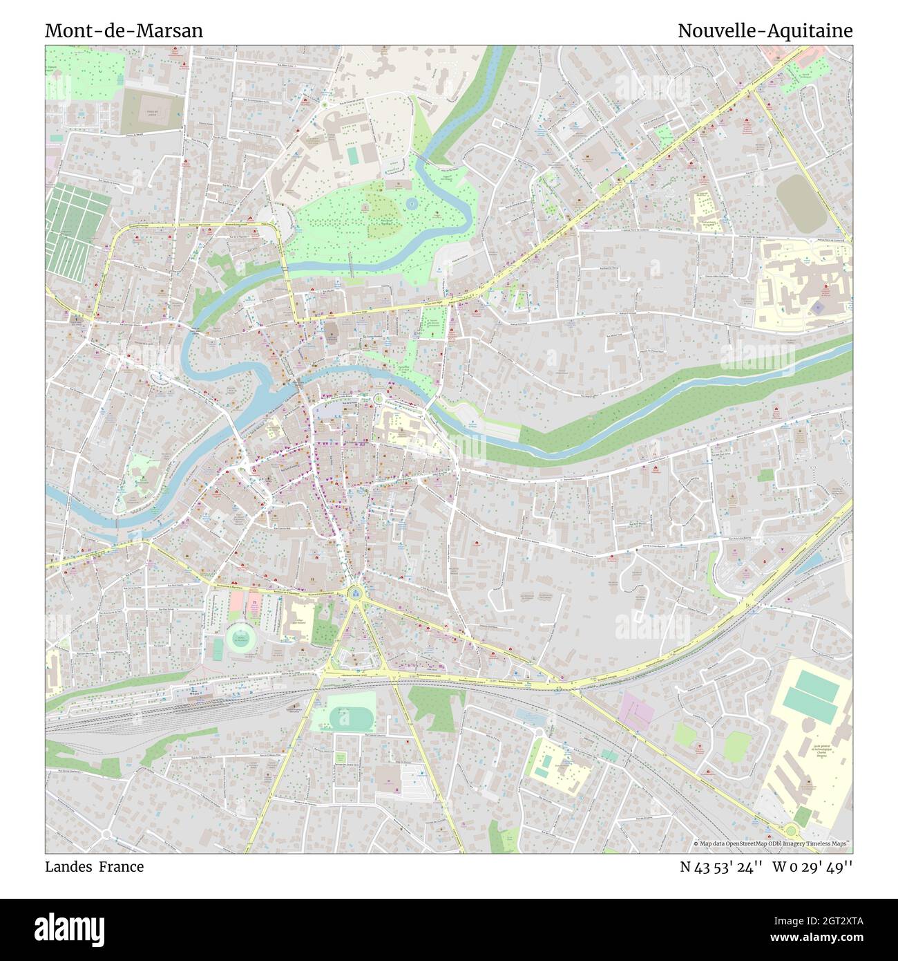 Mont de marsan map Cut Out Stock Images & Pictures - Alamy