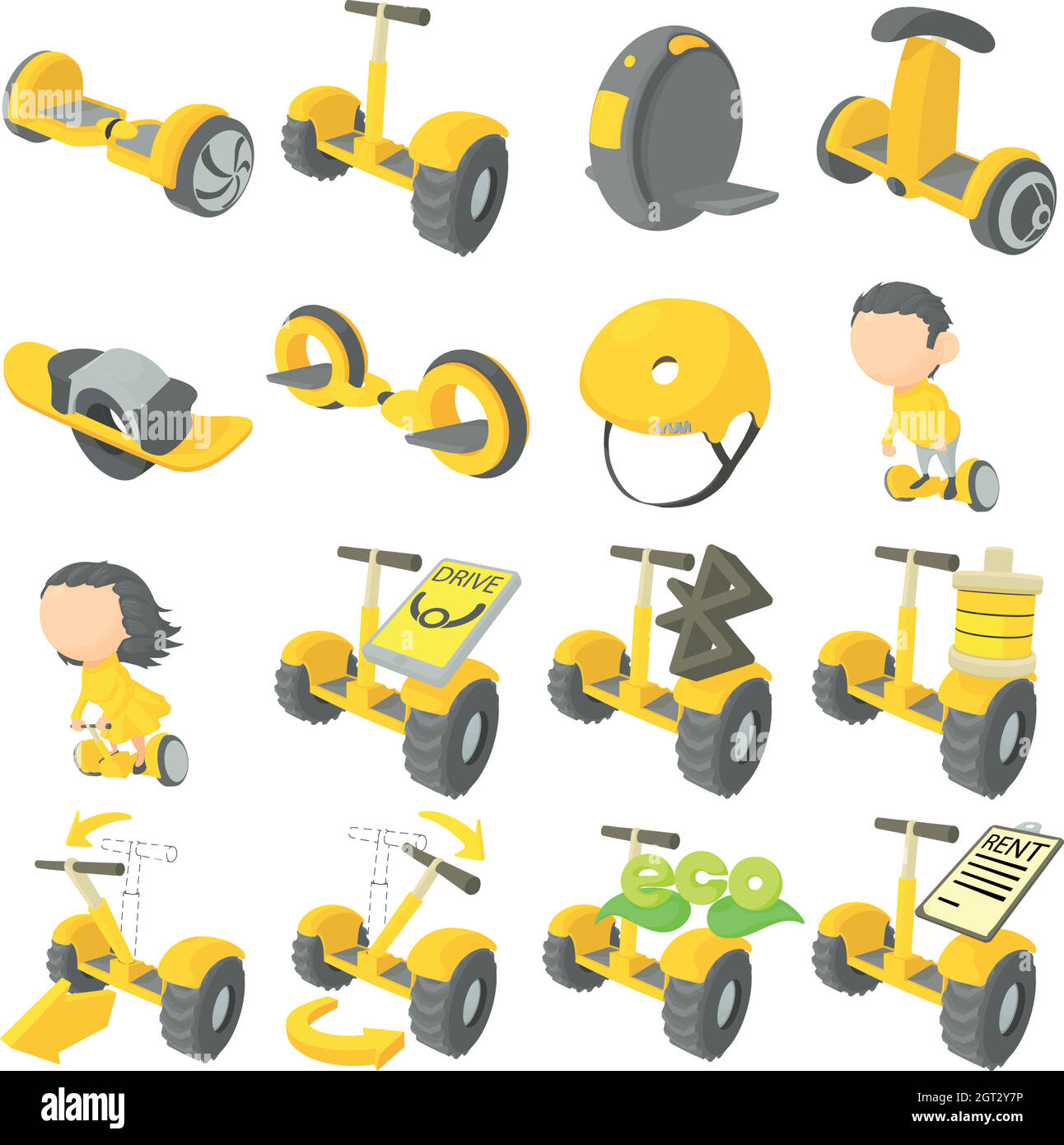 Electric scooter icon set Stock Vector Images - Alamy
