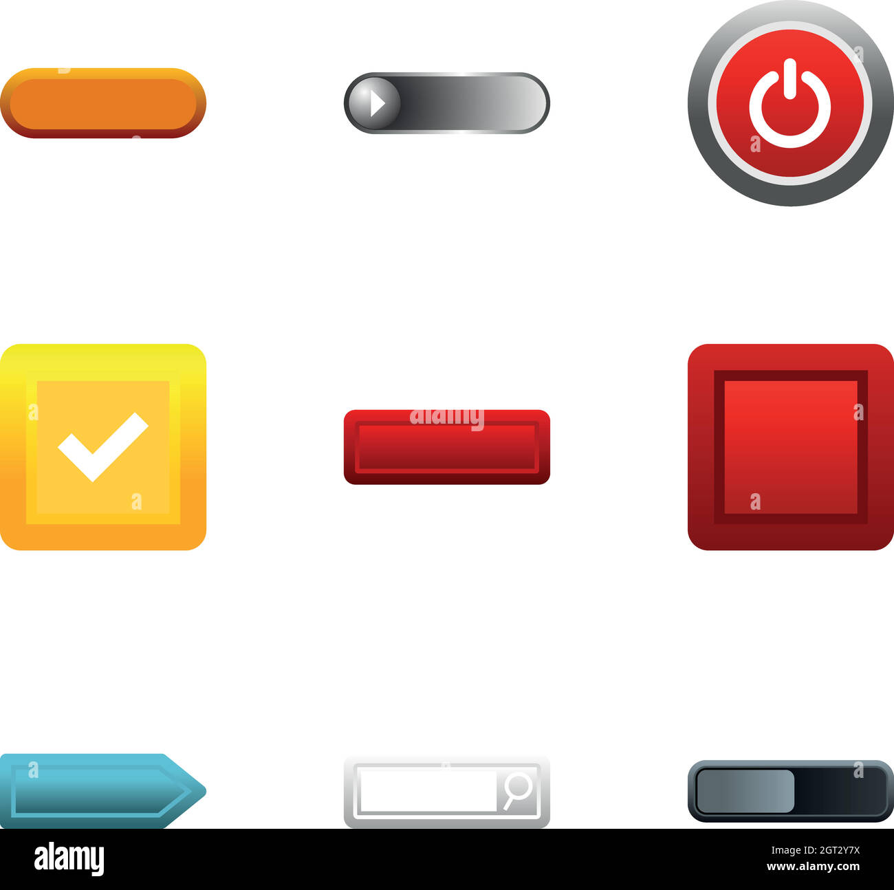 Arrow icon types hi-res stock photography and images - Alamy