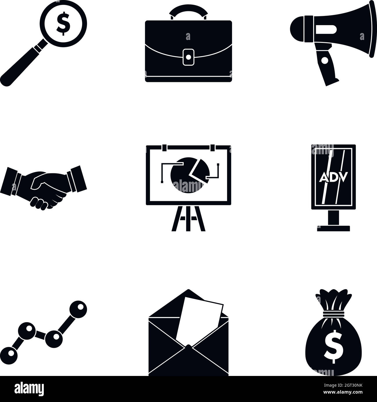 Types of advertising icons set, simple style Stock Vector Image & Art ...