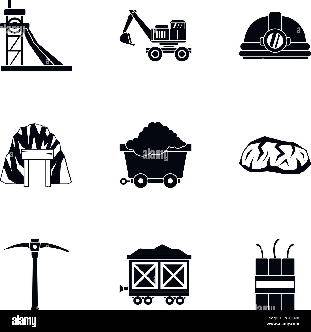 Mining activities icons set, simple style Stock Vector Image & Art - Alamy