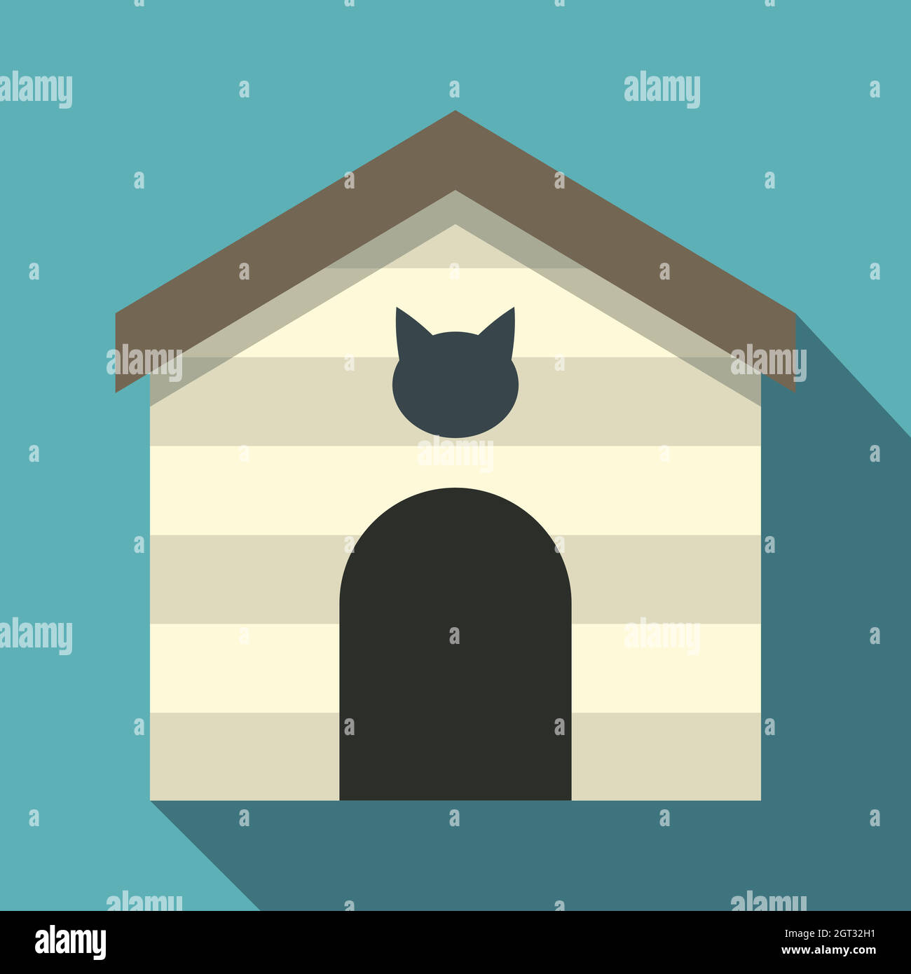 Care cat house icon Stock Vector Images - Alamy