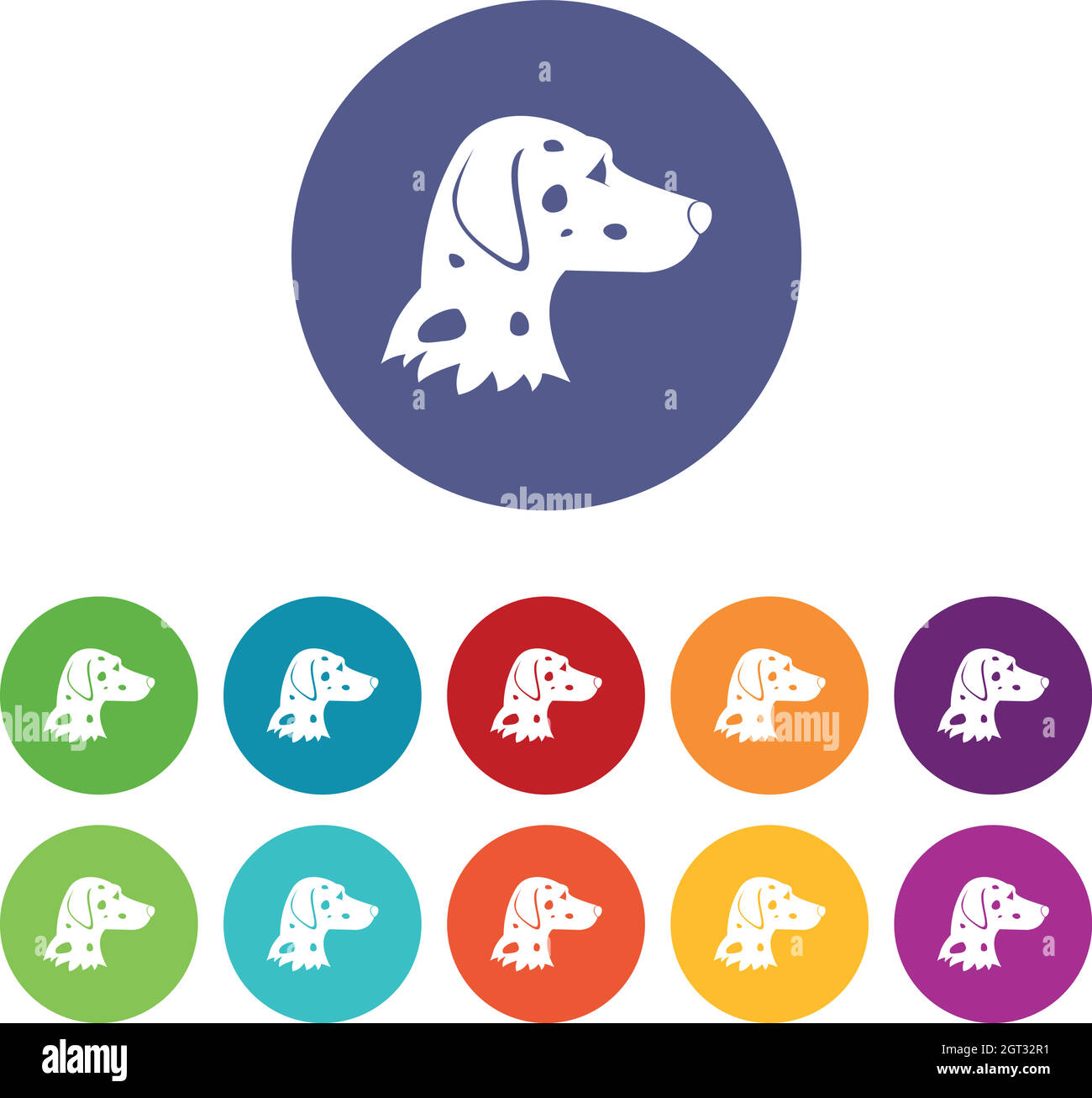 Dalmatians dog set icons Stock Vector Image & Art - Alamy
