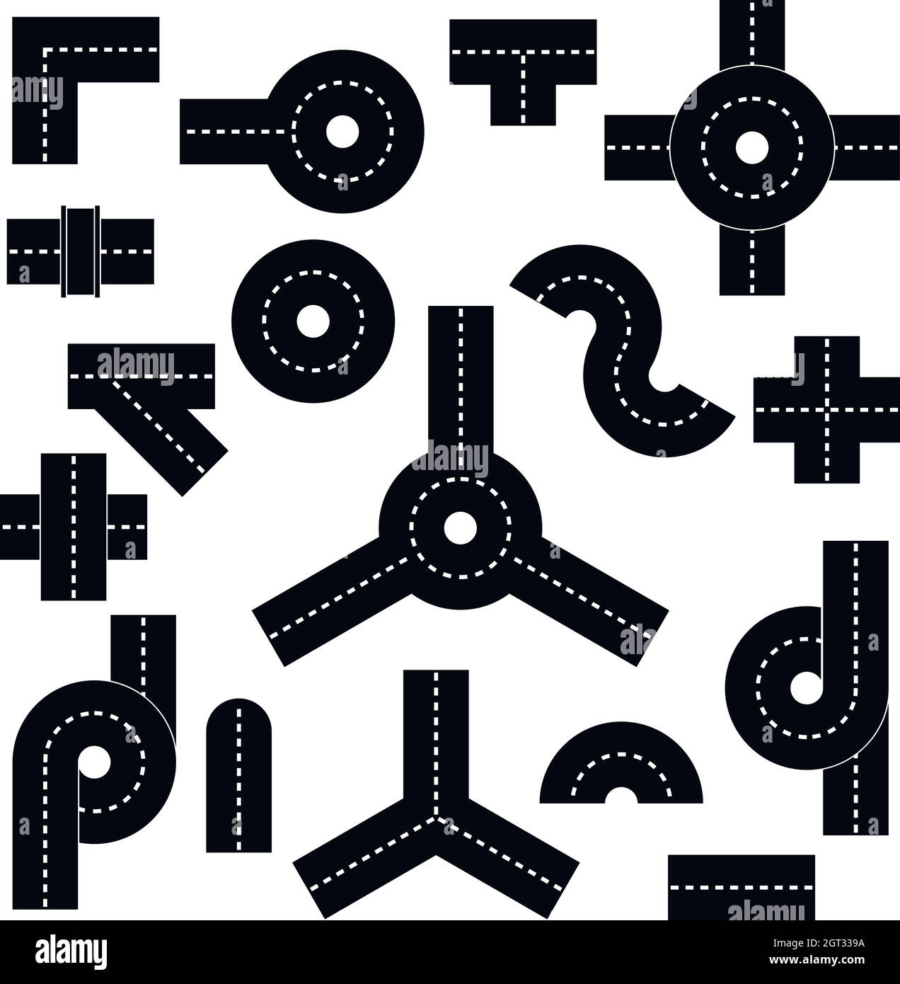 City street elements road Stock Vector Images - Alamy