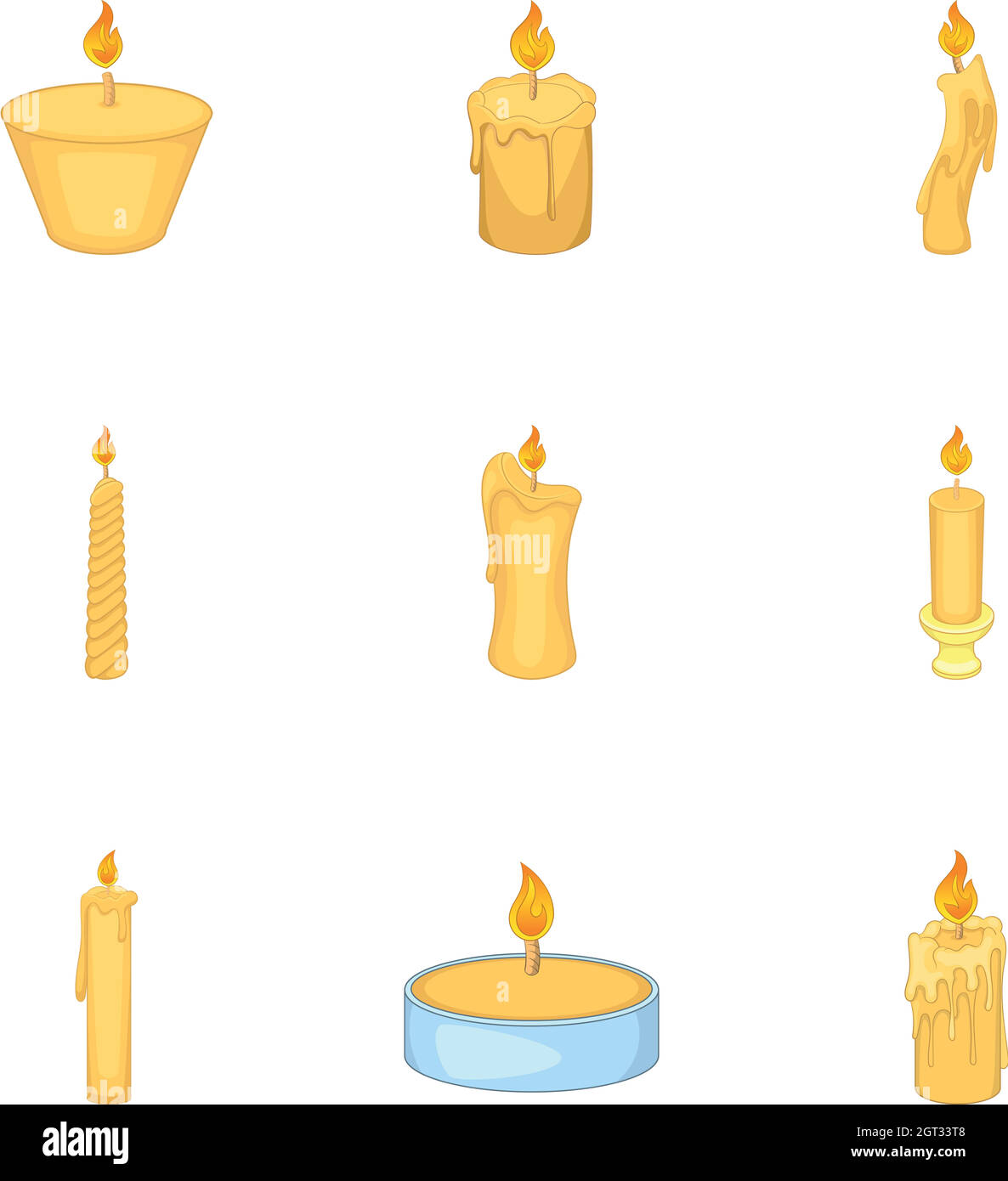 Festive candles icons set, cartoon style Stock Vector Image & Art - Alamy
