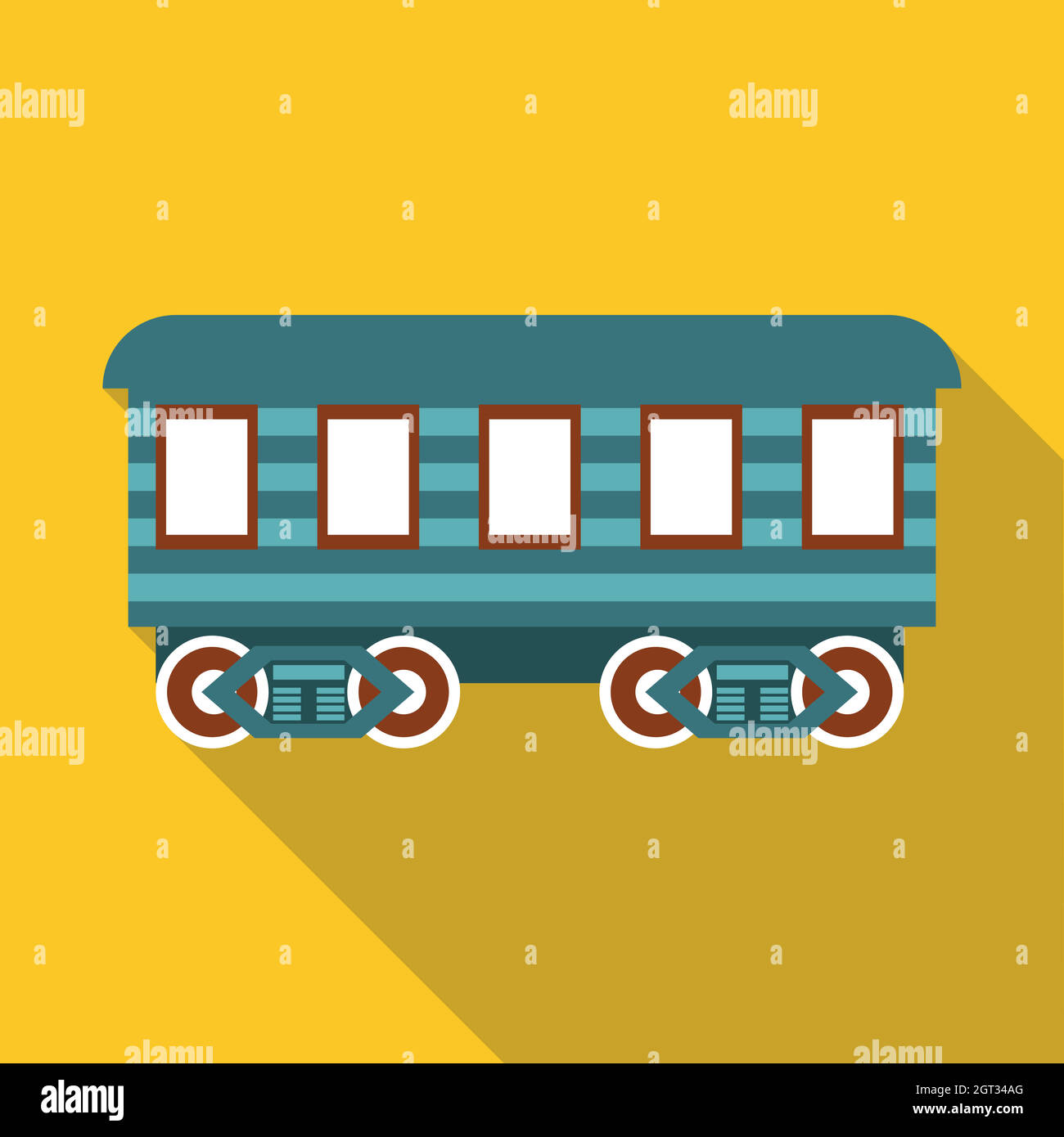 Passenger wagon icon, flat style Stock Vector Image & Art - Alamy
