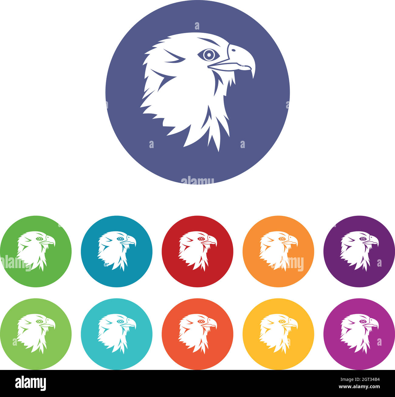 Eagle set icons Stock Vector Image & Art - Alamy