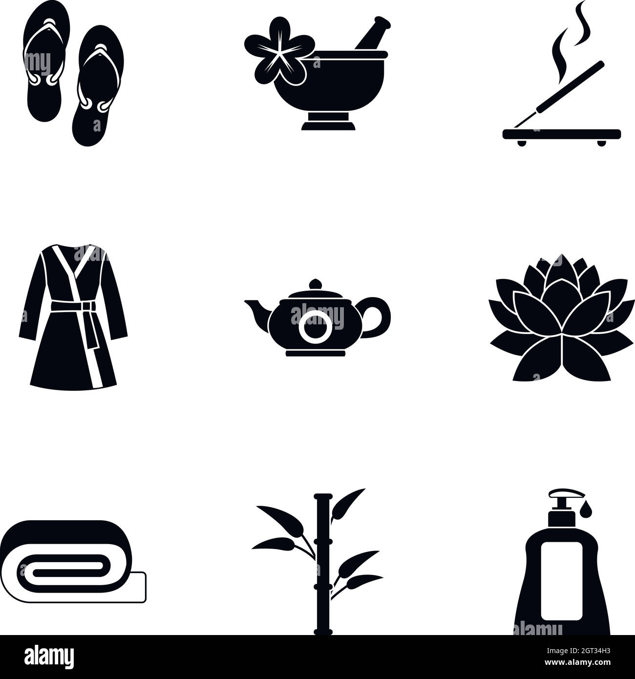 Beauty salon icons set, simple style Stock Vector Image & Art - Alamy