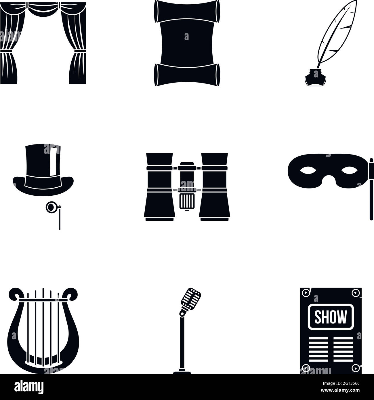 Concert icons set, simple style Stock Vector Image & Art - Alamy