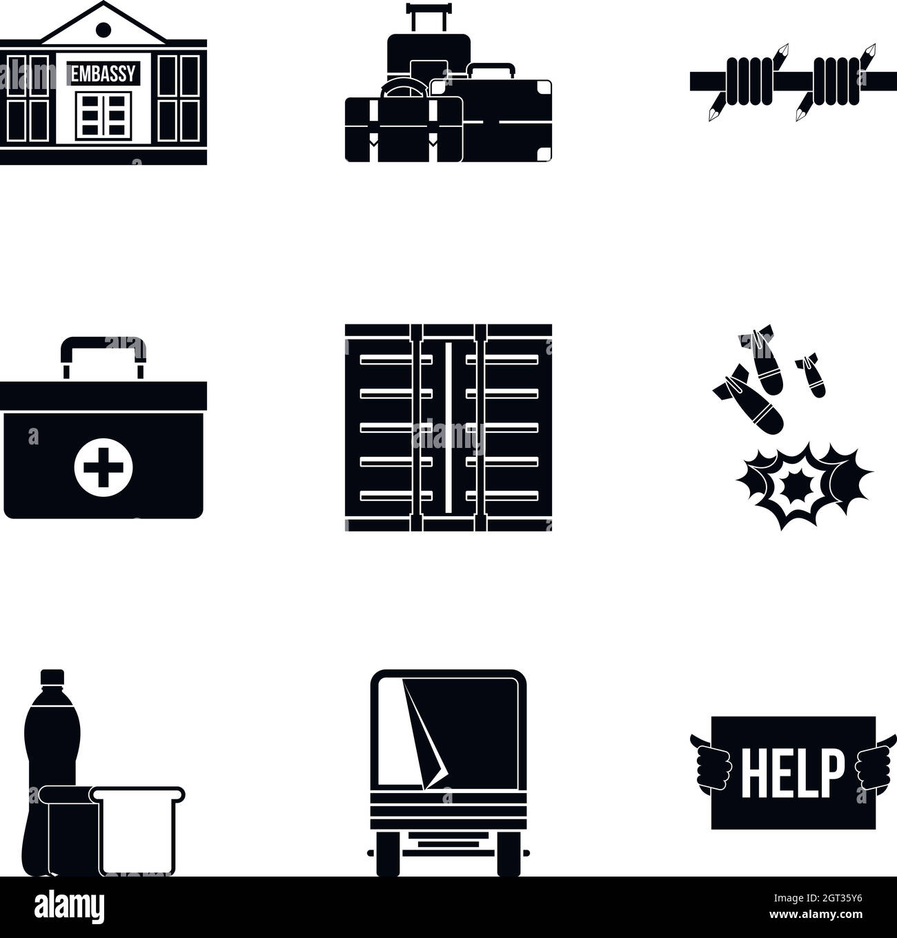 Poor outline style icon Stock Vector Images - Alamy