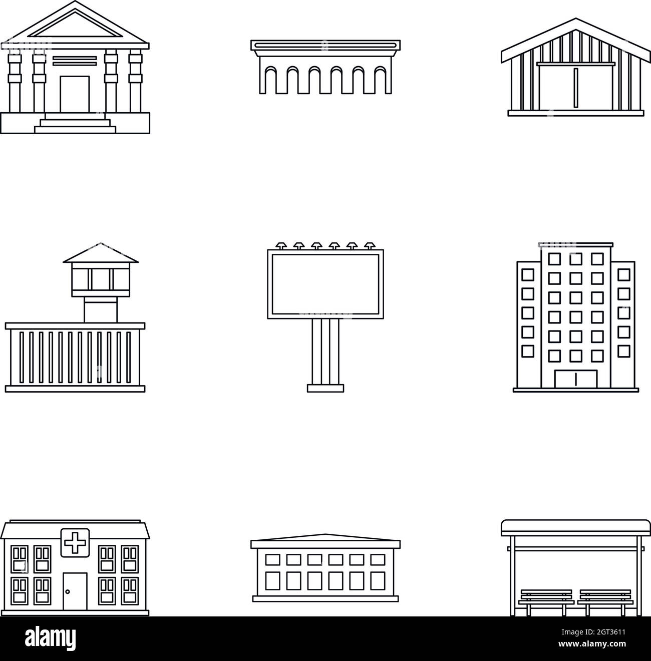 Public building icons set, outline style Stock Vector Image & Art - Alamy Public building icons set, outline style Stock Vector Image & Art - Alamy