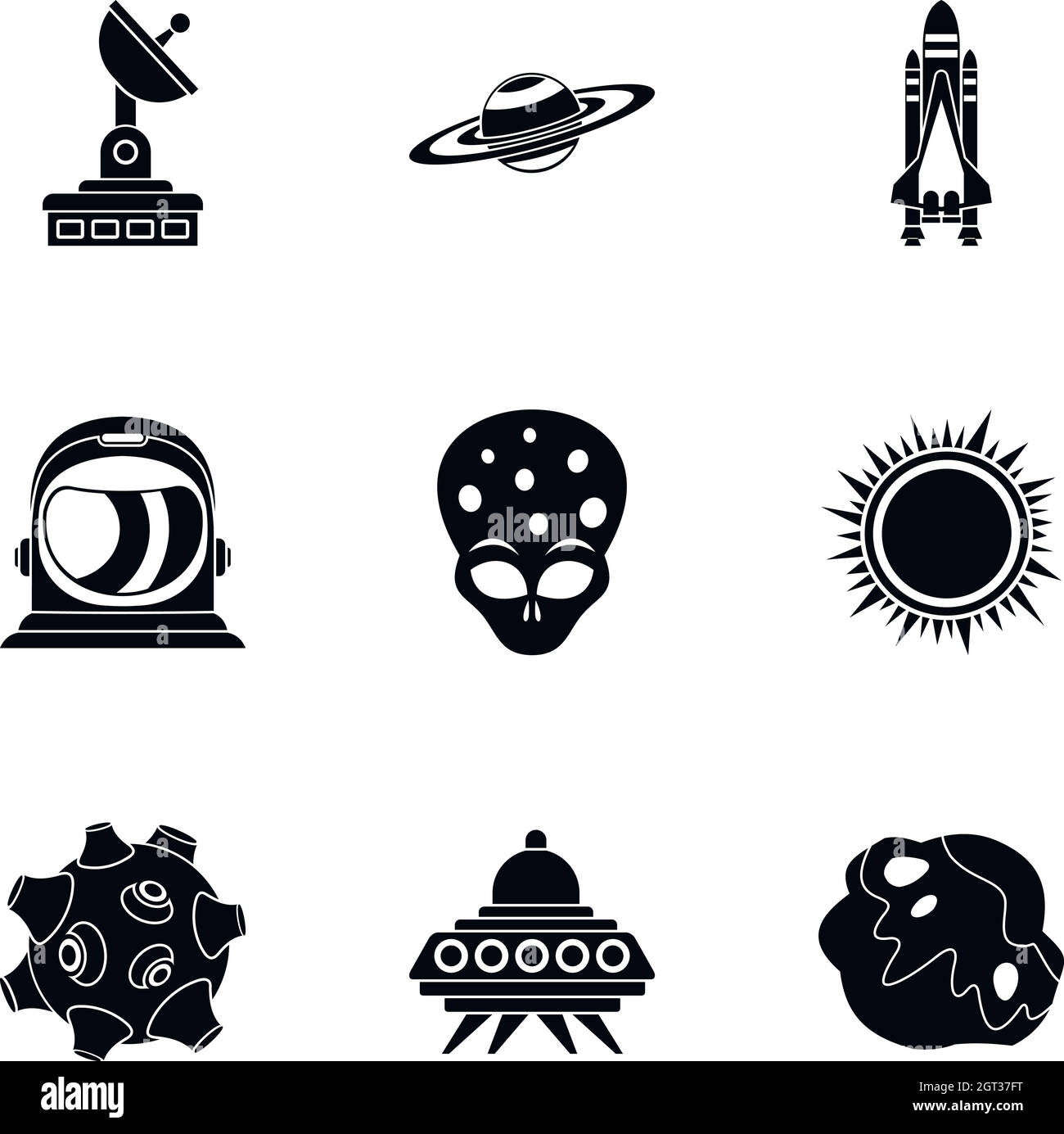 Space icons set, simple style Stock Vector Image & Art - Alamy