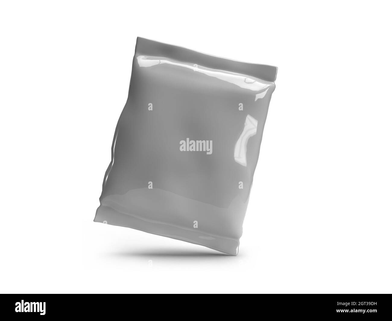 Food Sachet Packaging 3D Illustration Mockup Scene on Isolated ...