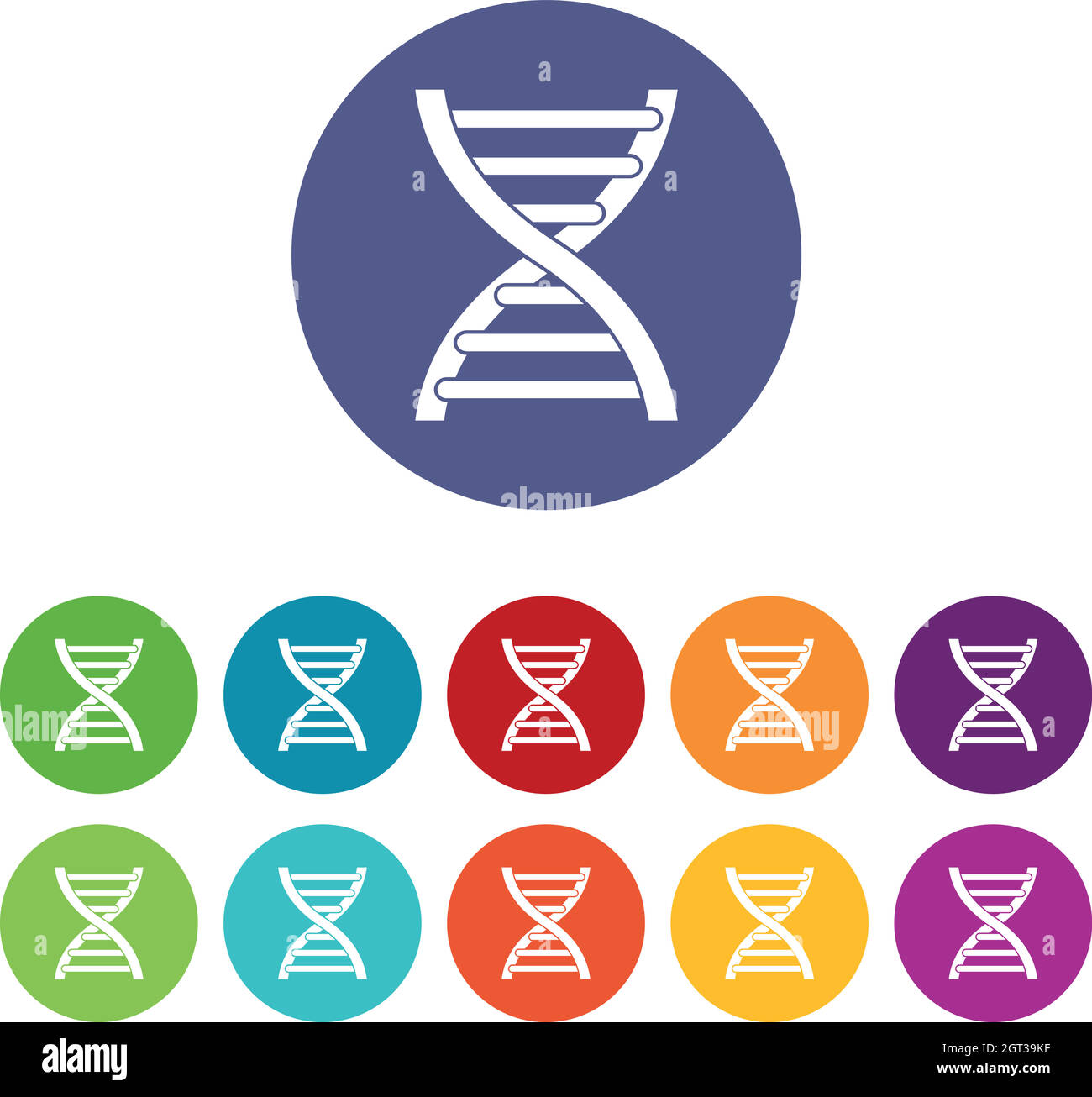 Dna icon symbol set hi-res stock photography and images - Alamy