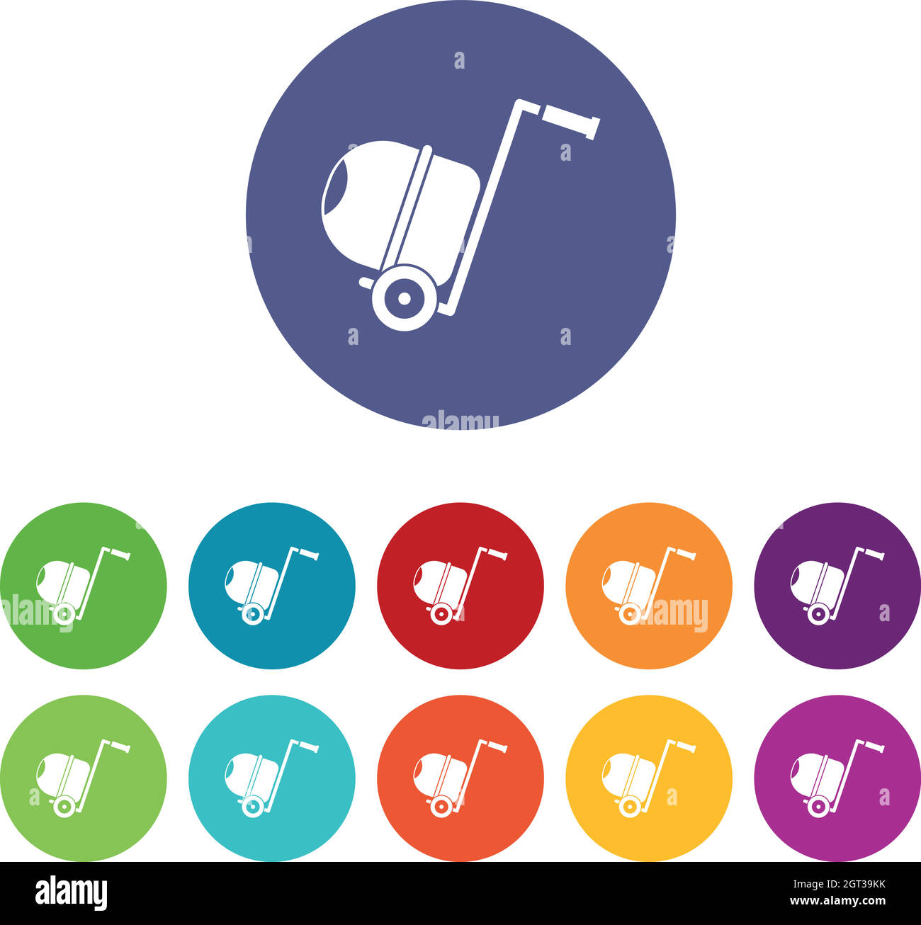 Concrete mixer set icons Stock Vector Image & Art - Alamy