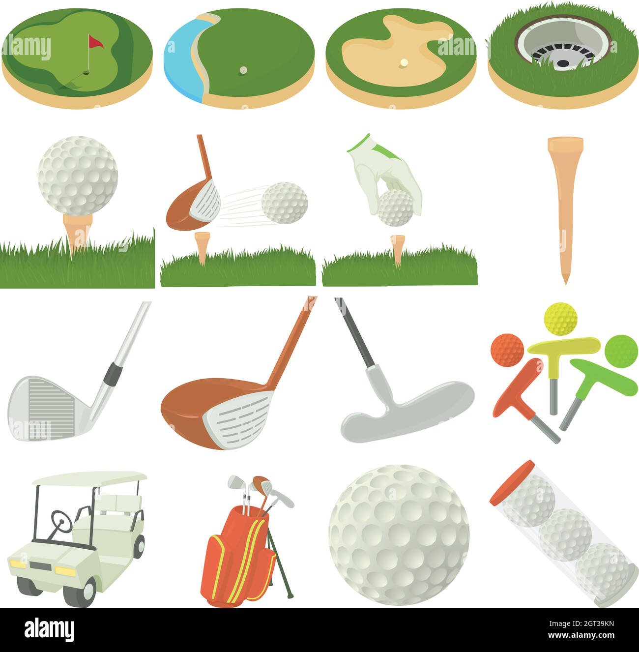Golf cartoon hole hi-res stock photography and images - Alamy