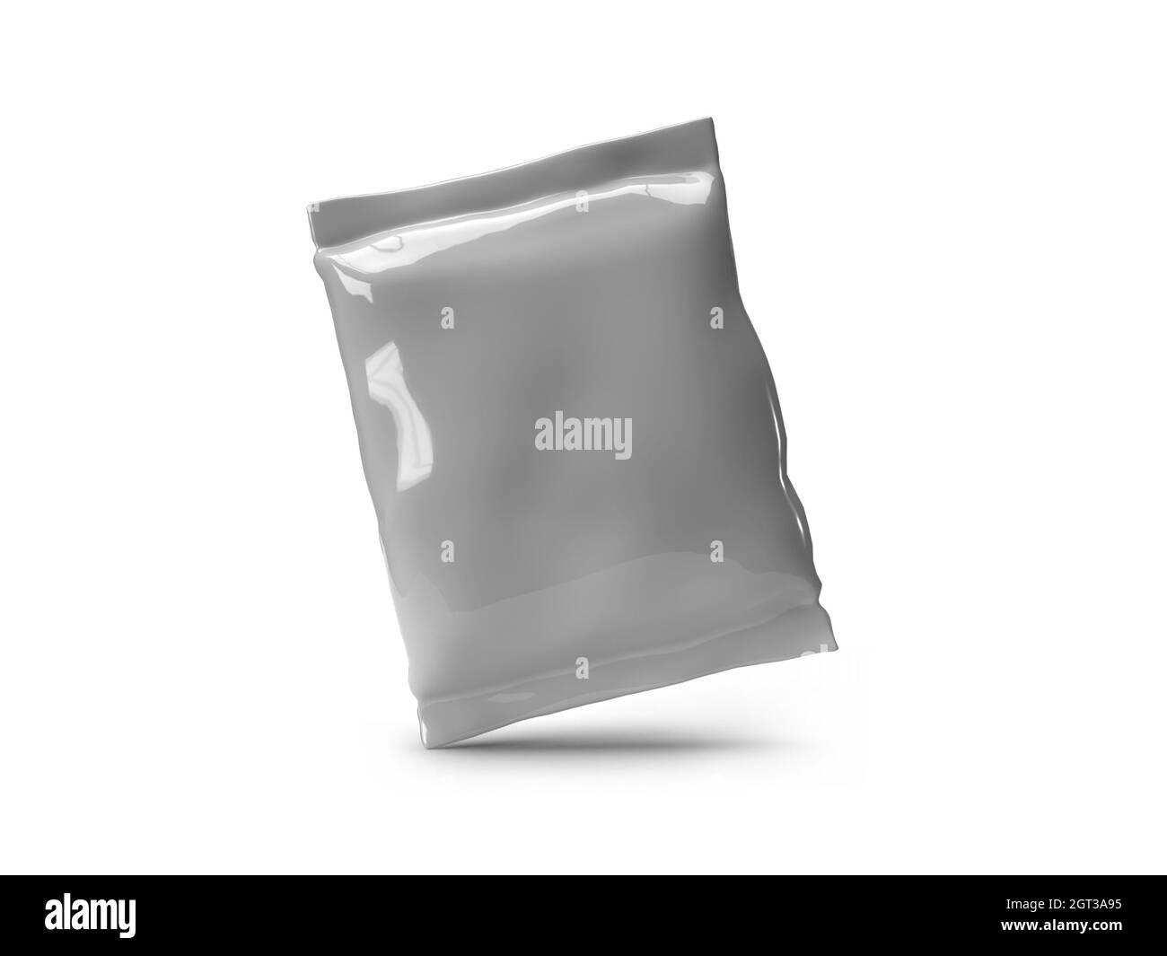 Food Sachet Packaging 3D Illustration Mockup Scene on Isolated ...