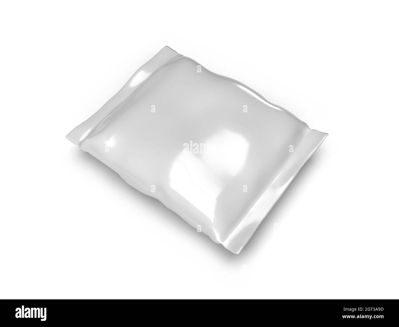 Food Sachet Packaging 3D Illustration Mockup Scene on Isolated ...