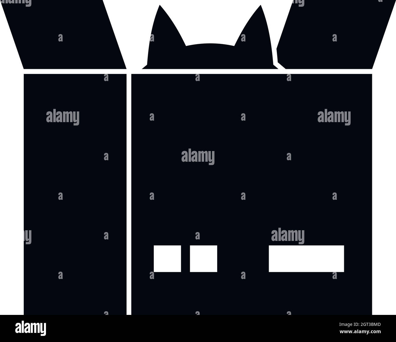 Cat box cardboard Stock Vector Images - Alamy