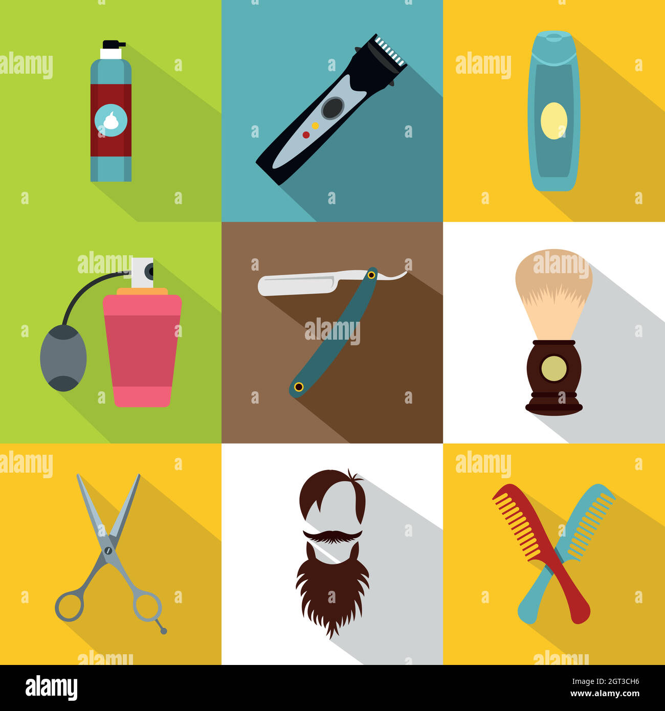 Barbershop icon set Stock Vector Images - Alamy