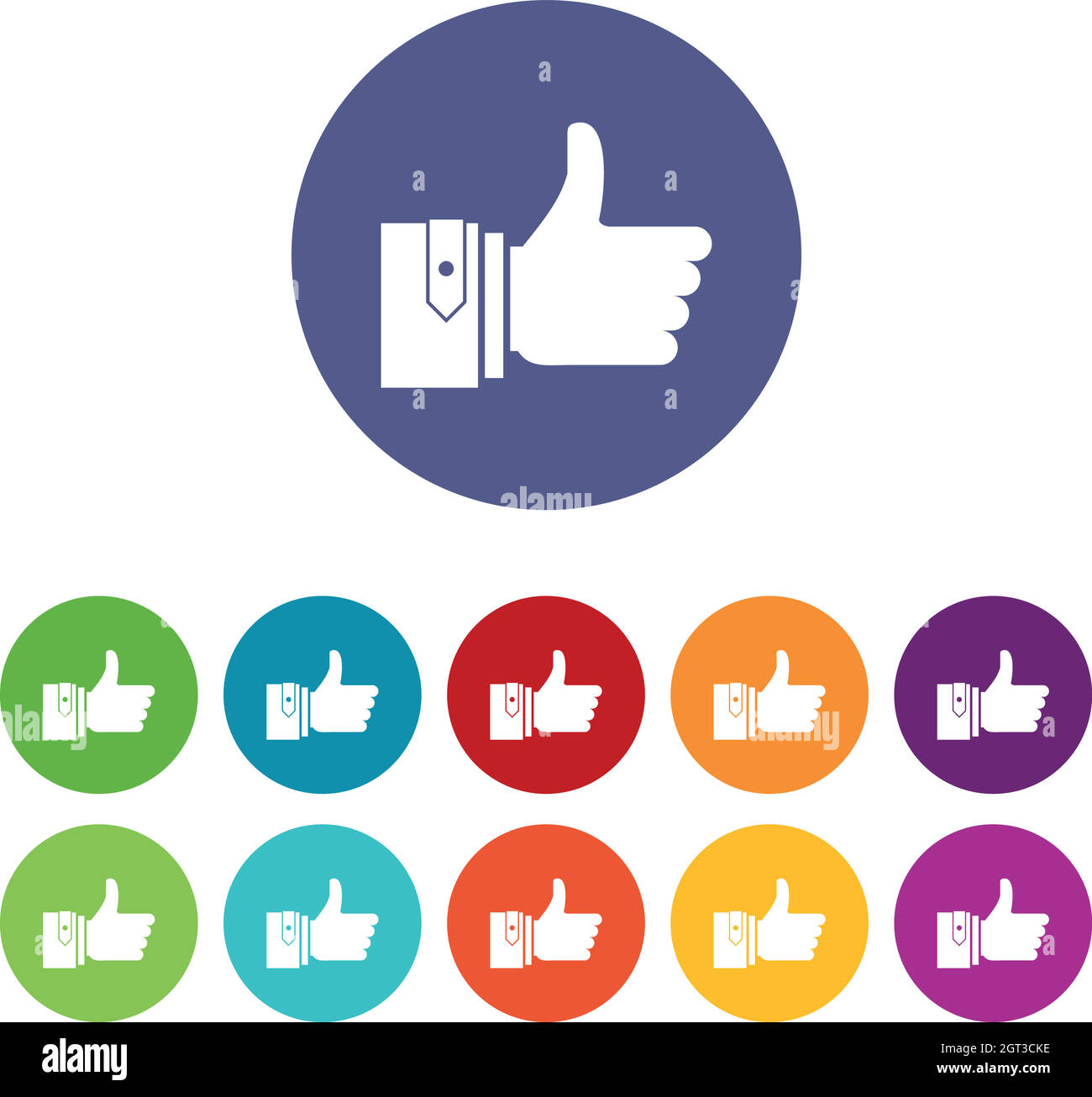 Hand sign set thumbs up Stock Vector Images - Alamy