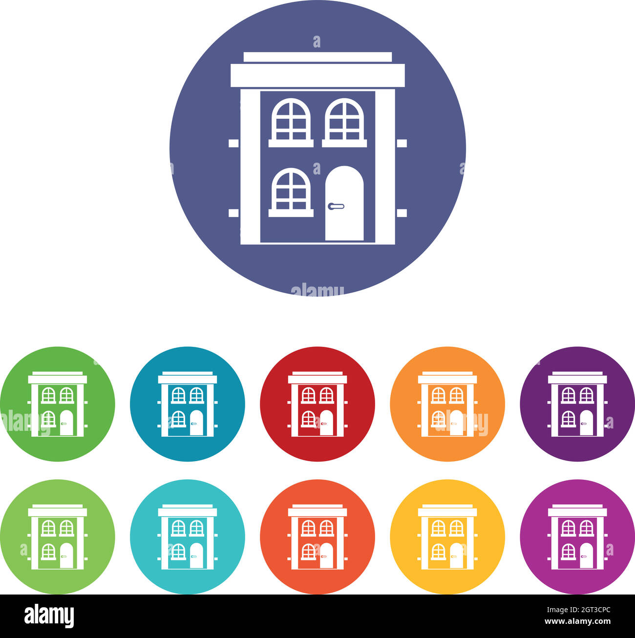 Two-storey residential house set icons Stock Vector Image & Art - Alamy