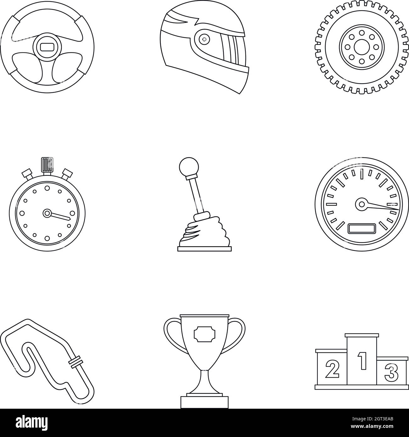 Speed cars icons set, outline style Stock Vector Image & Art - Alamy