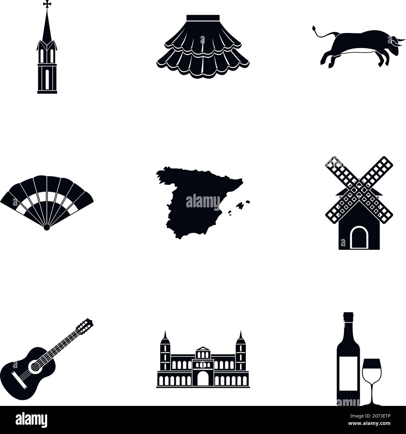 Spain icons Stock Vector Images - Alamy