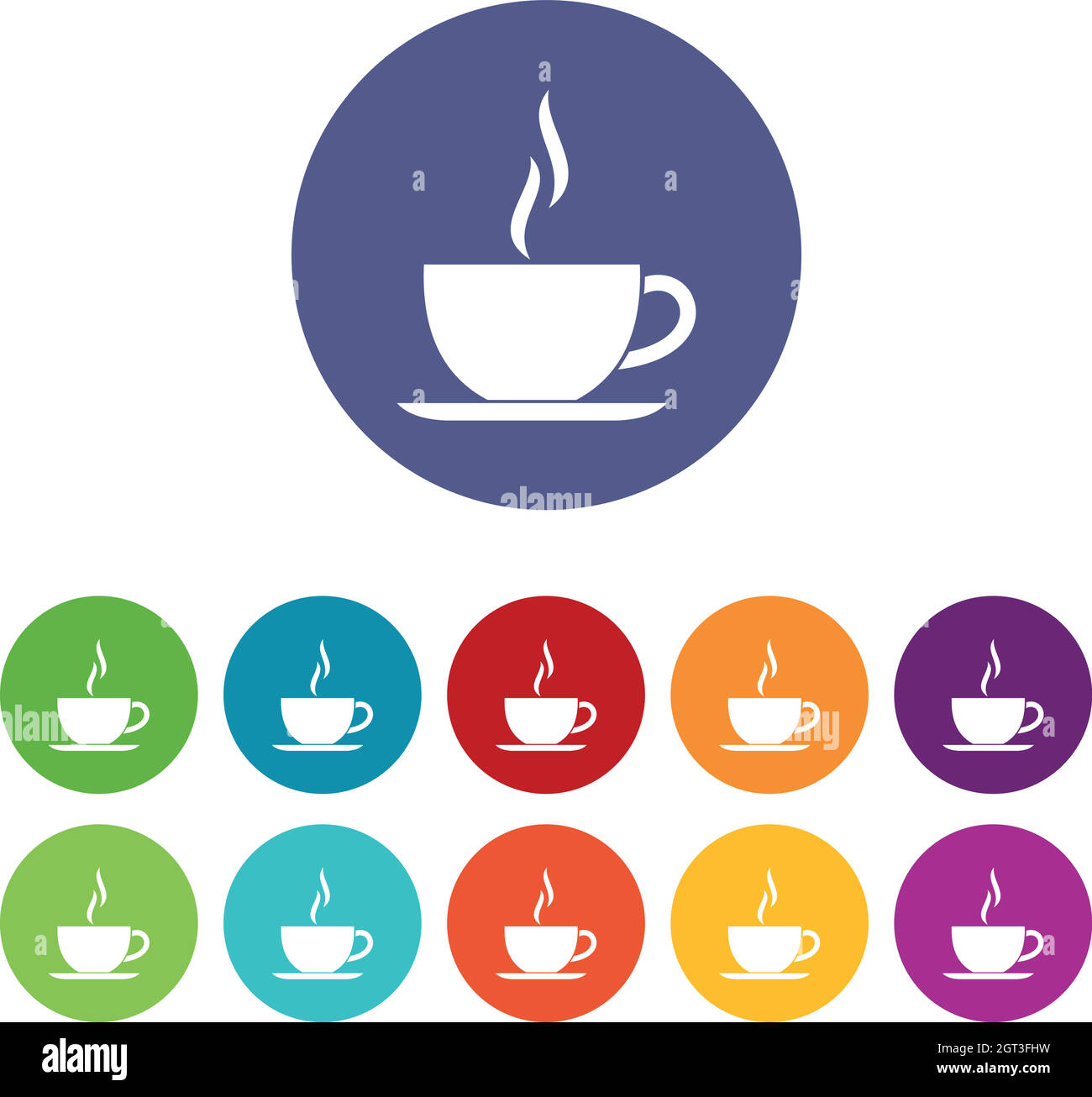 Vector set of coffee cup icons Stock Vector Images - Alamy