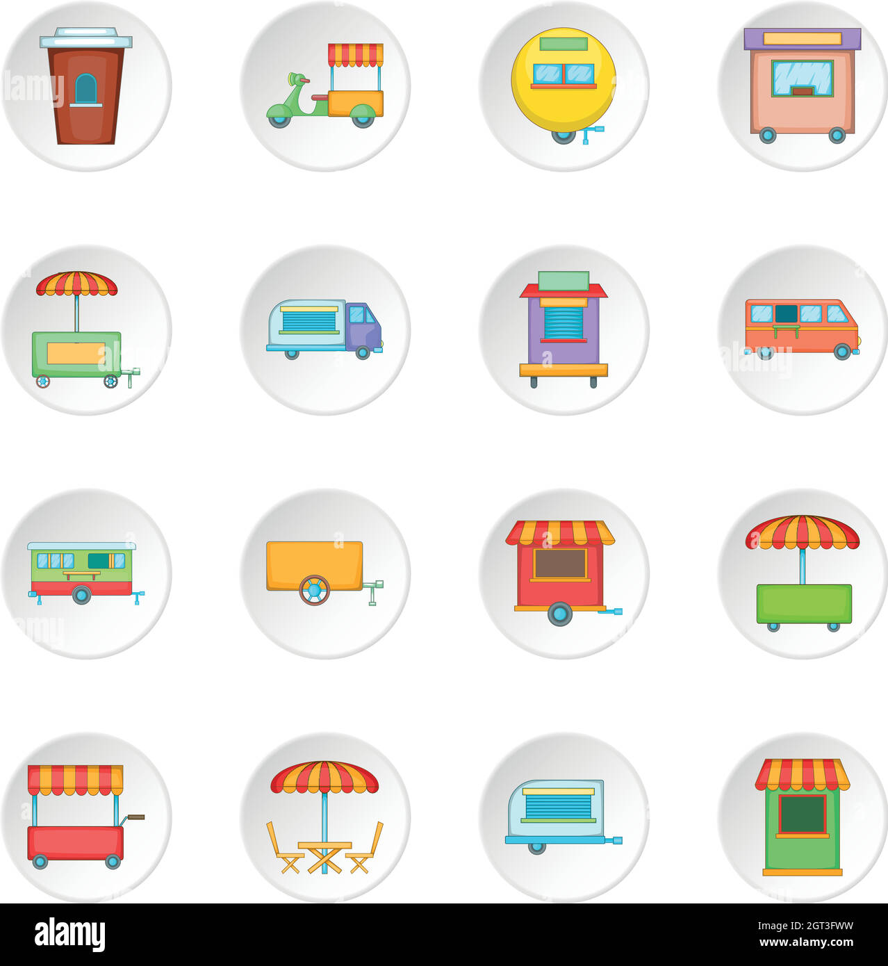 Traditional street food market Stock Vector Images - Alamy