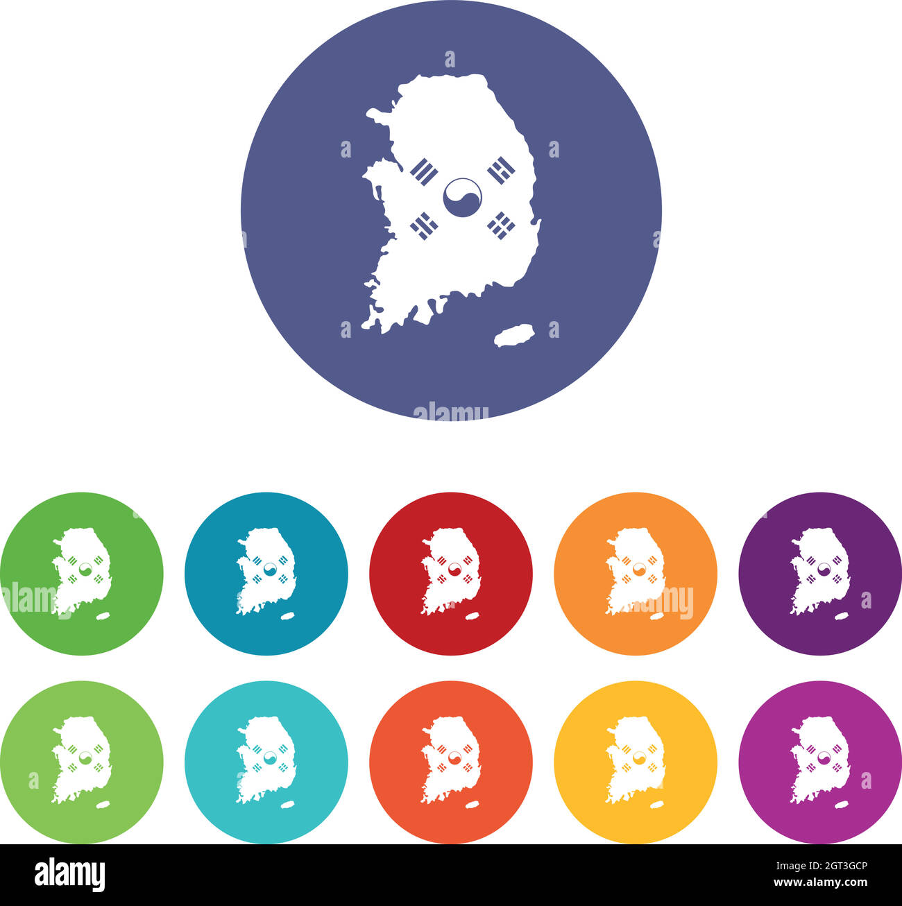 South Korea Map Stock Vector Images - Alamy