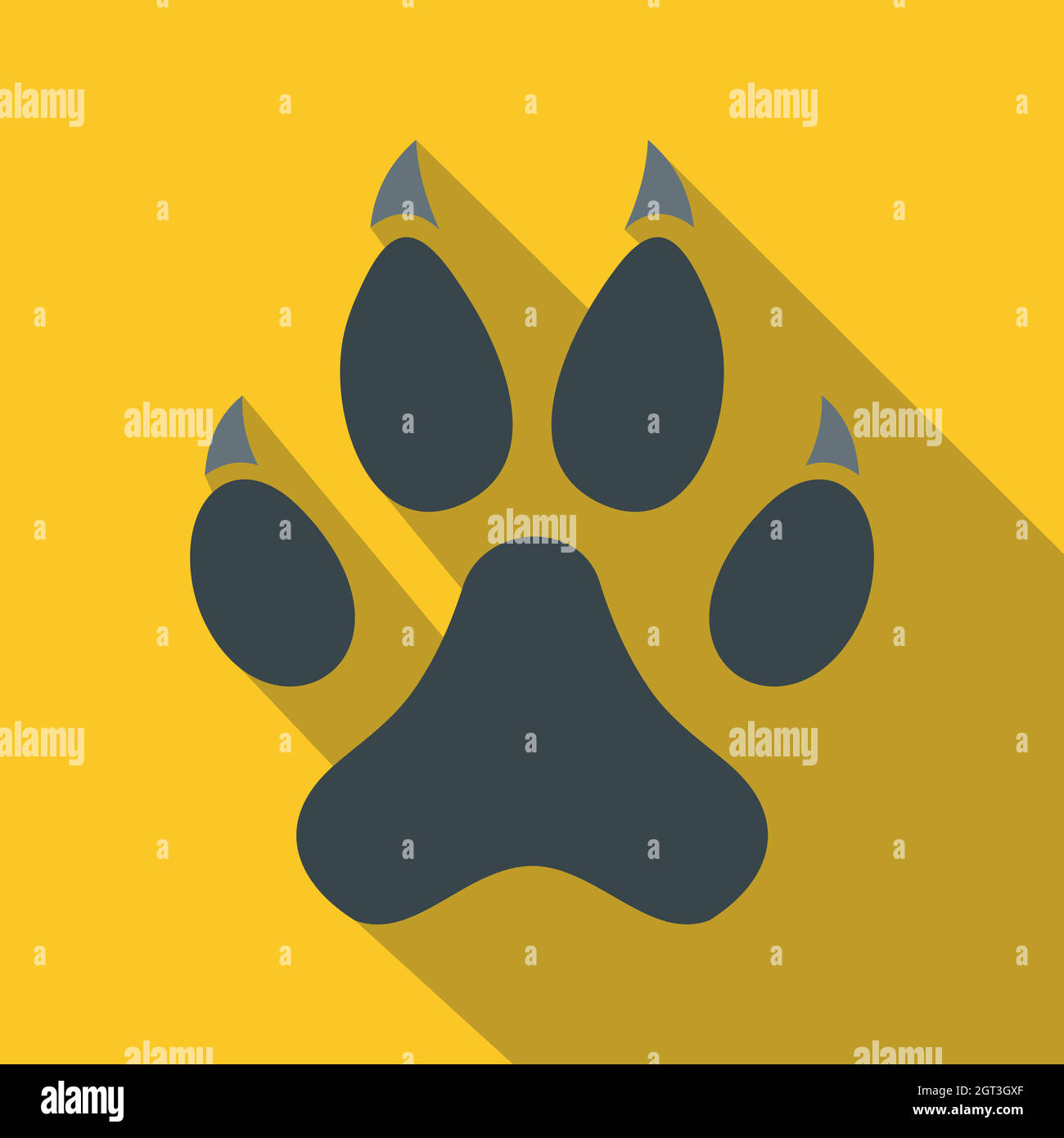 Cat paw icon, flat style Stock Vector Image & Art - Alamy