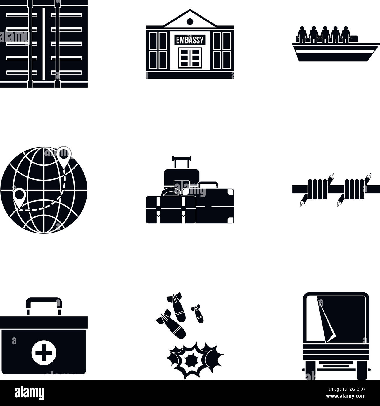 Black refugee Stock Vector Images - Alamy