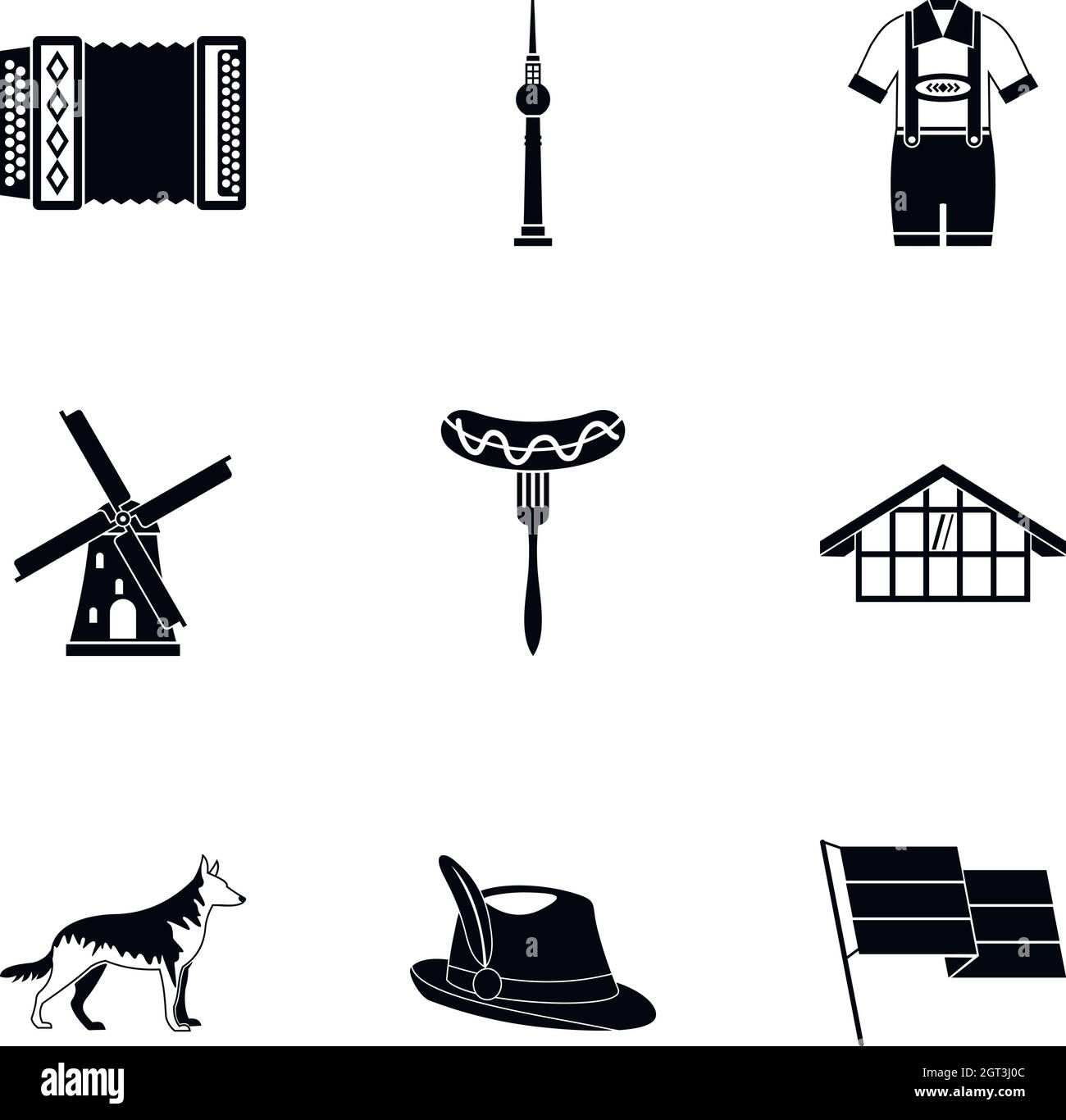 Tourism in Germany icons set, simple style Stock Vector Image & Art - Alamy