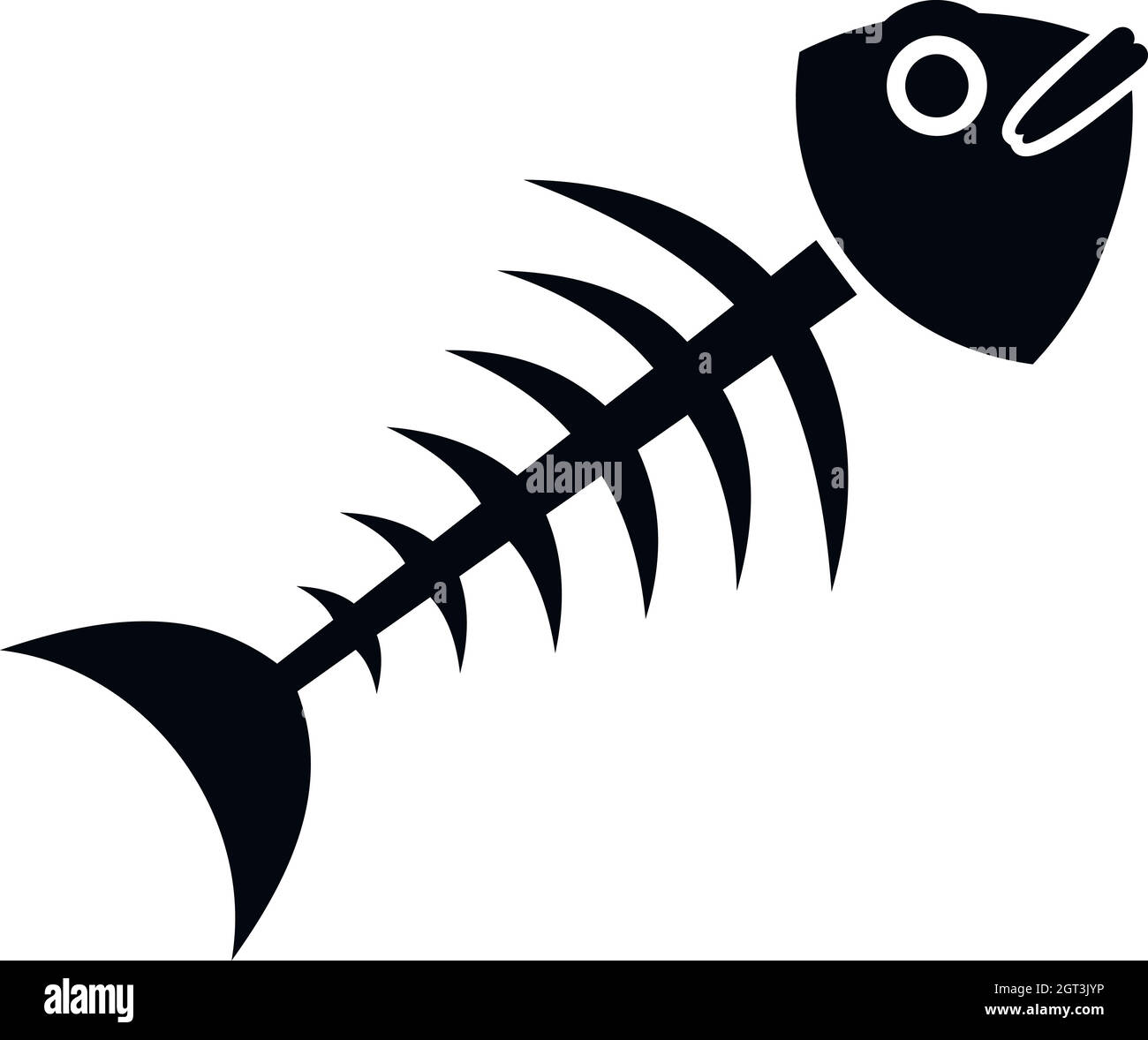 Fish bone icon, simple style Stock Vector Image & Art - Alamy