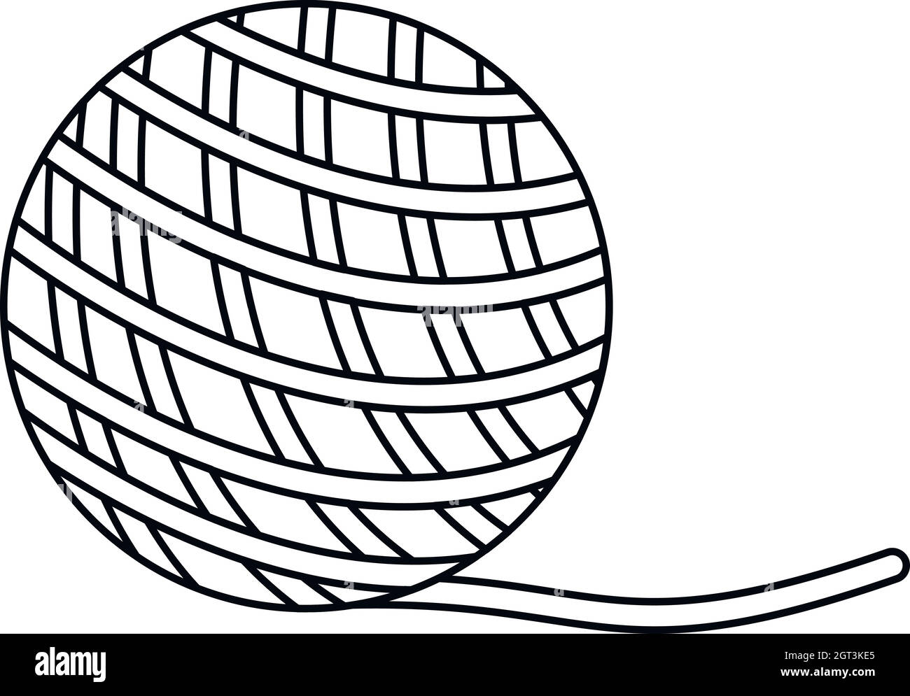 Knitting hobby icon outline hi-res stock photography and images - Alamy