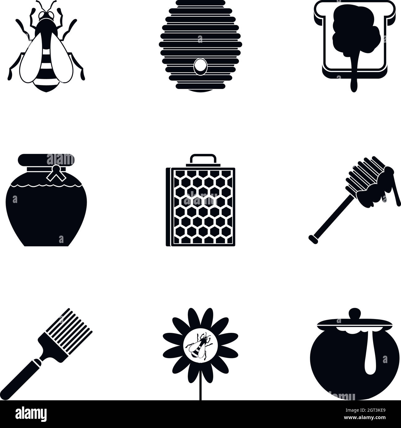 Honey icons set, simple style Stock Vector Image & Art - Alamy