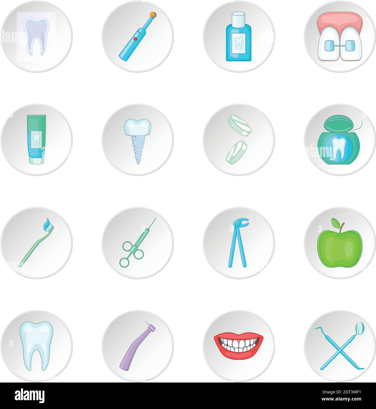 Dentist icons set Stock Vector Image & Art - Alamy