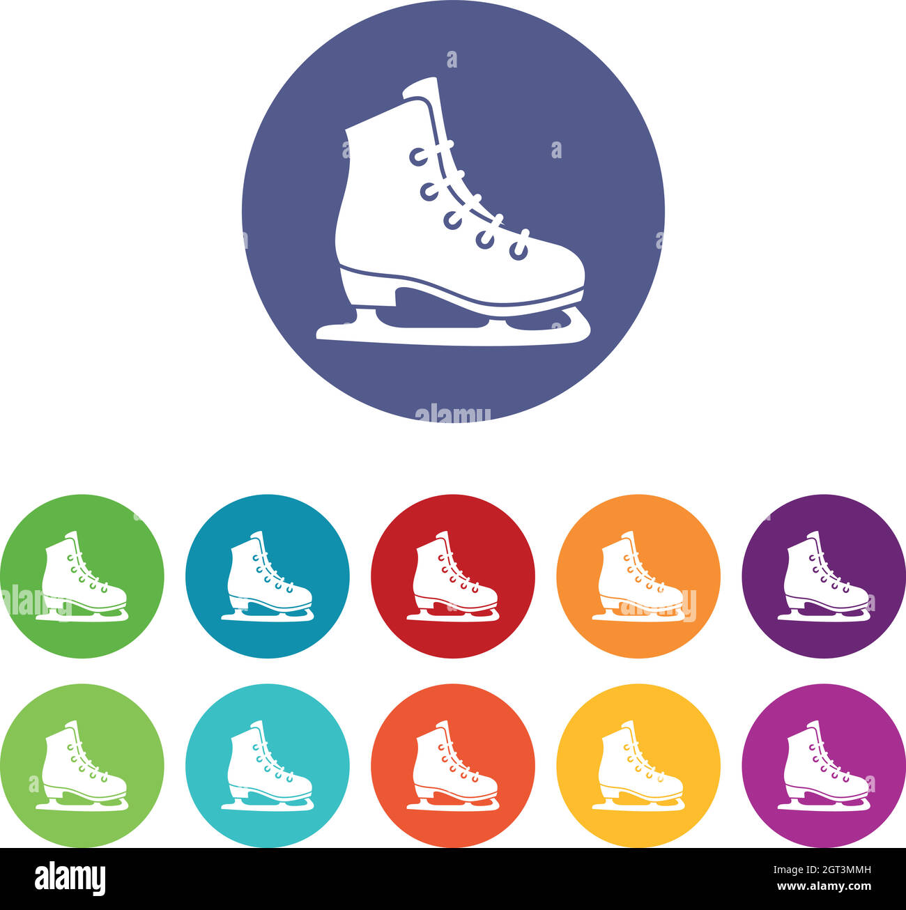 Figure skates ice rink Stock Vector Images - Alamy