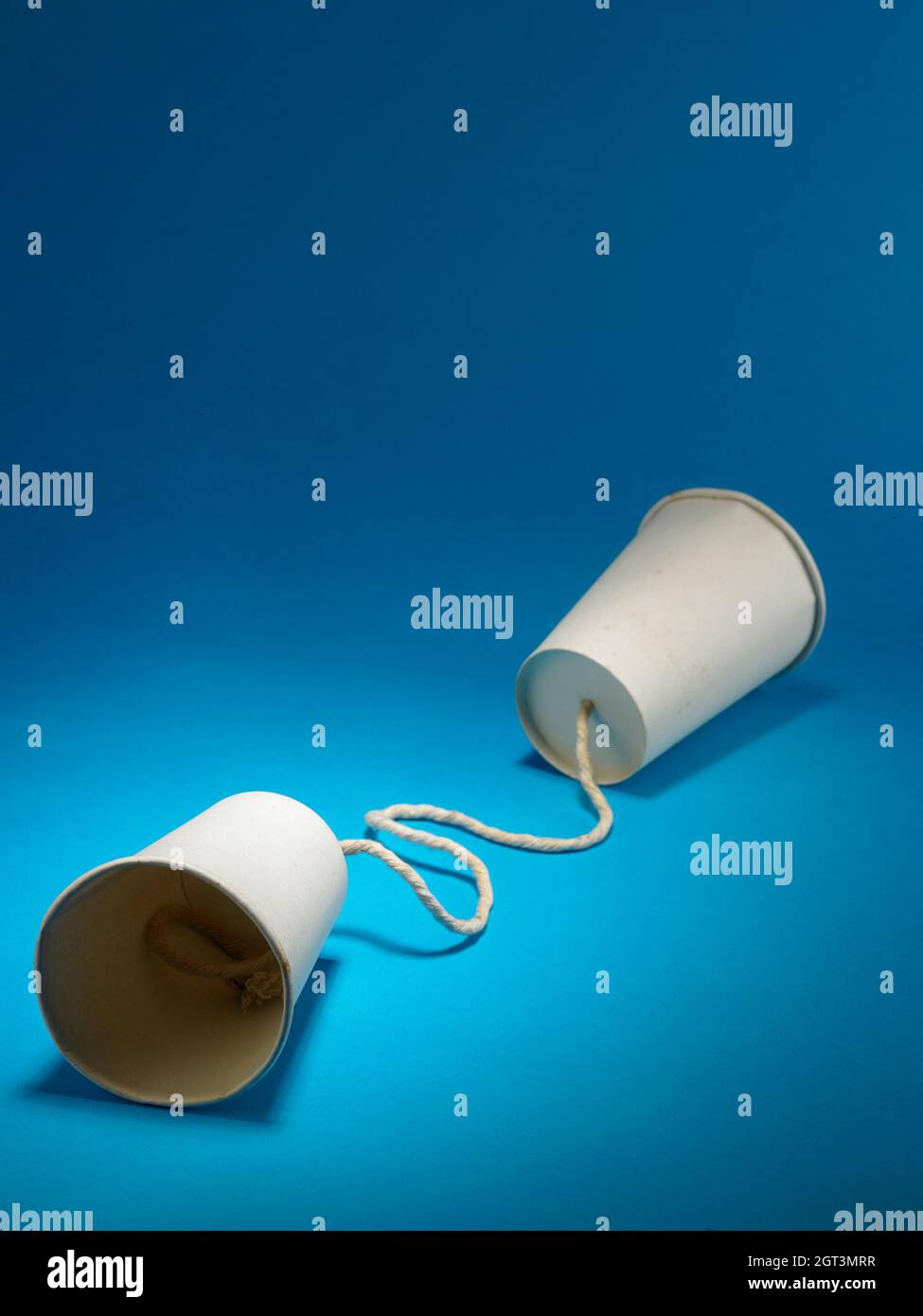 Cup and string telephone hi-res stock photography and images - Alamy