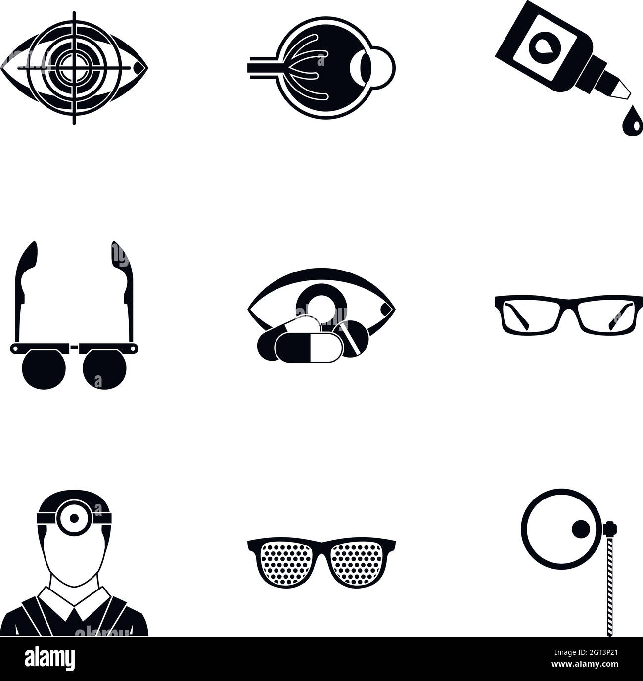 Ophthalmology icons set, simple style Stock Vector Image & Art - Alamy
