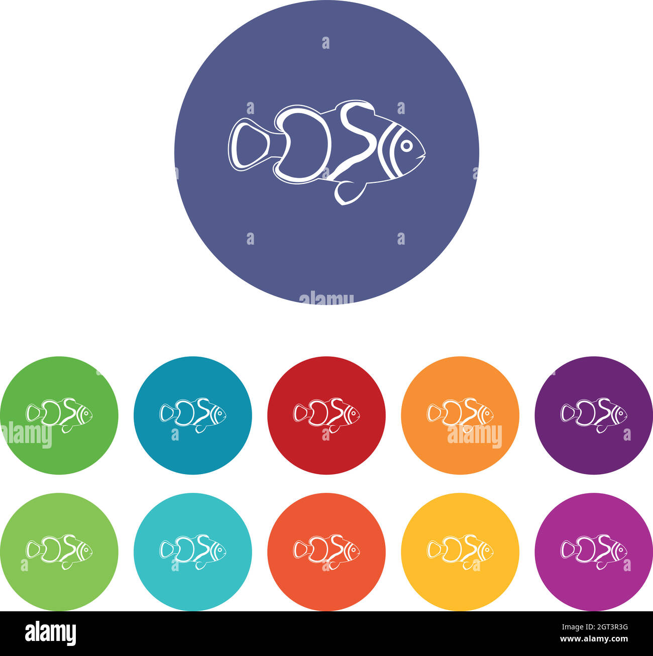 Fish set icons Stock Vector Image & Art - Alamy