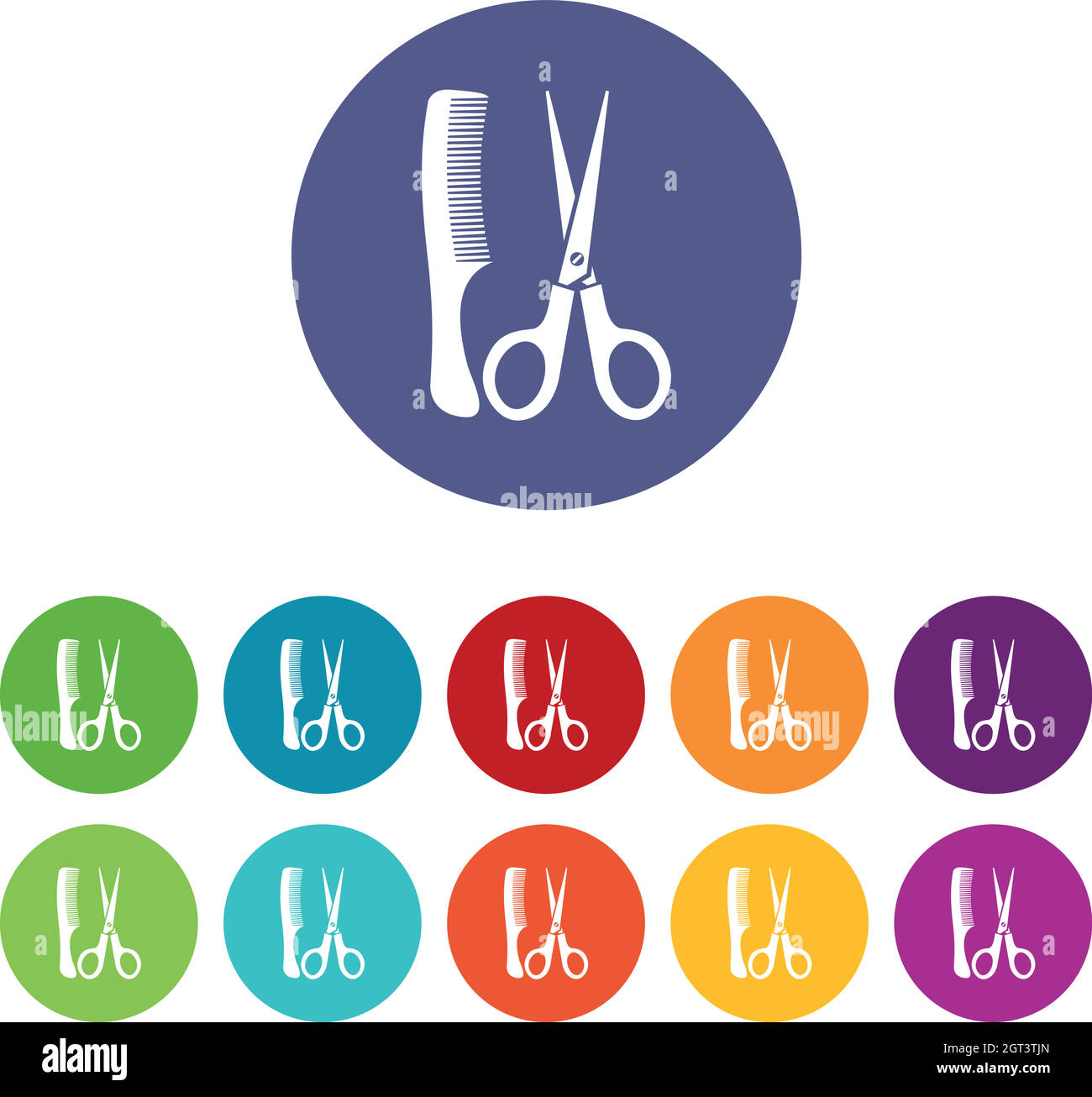 Hairdresser , scissors and comb Stock Vector Images - Alamy