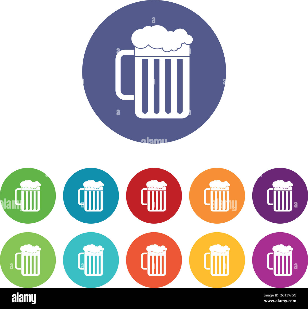 Beer mug set icons Stock Vector Image & Art - Alamy