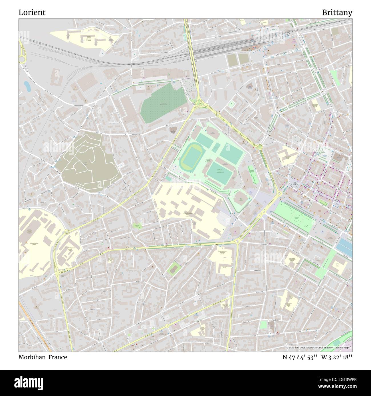Map of lorient Cut Out Stock Images & Pictures - Alamy