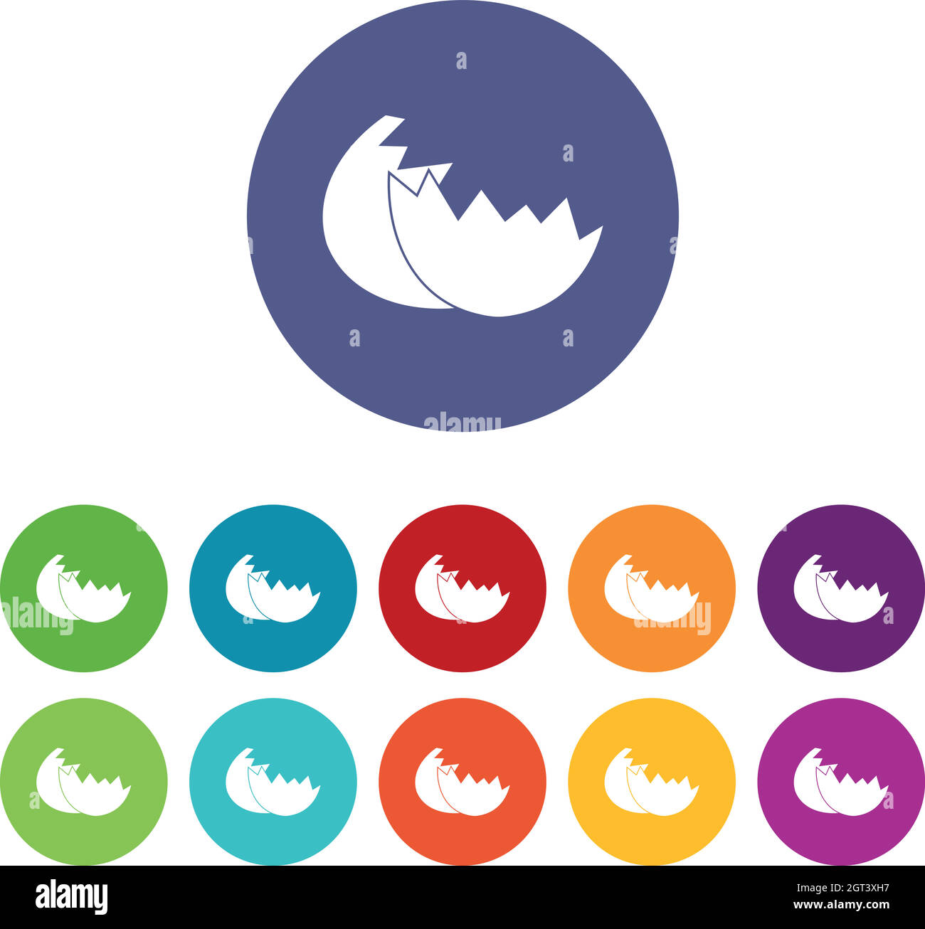 Egg shell set icons Stock Vector Image & Art - Alamy