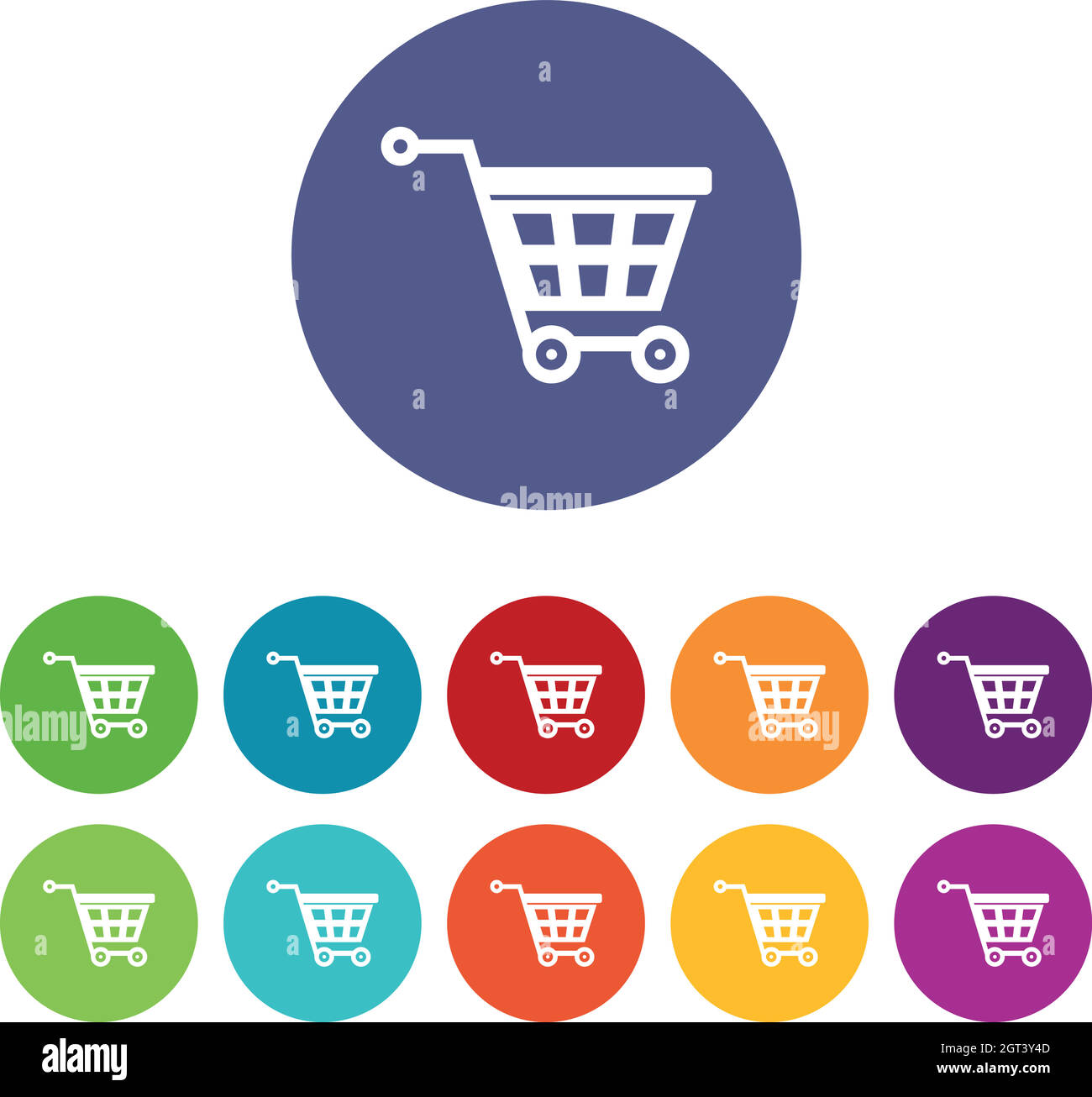 Basket on wheels set icons Stock Vector Image & Art - Alamy