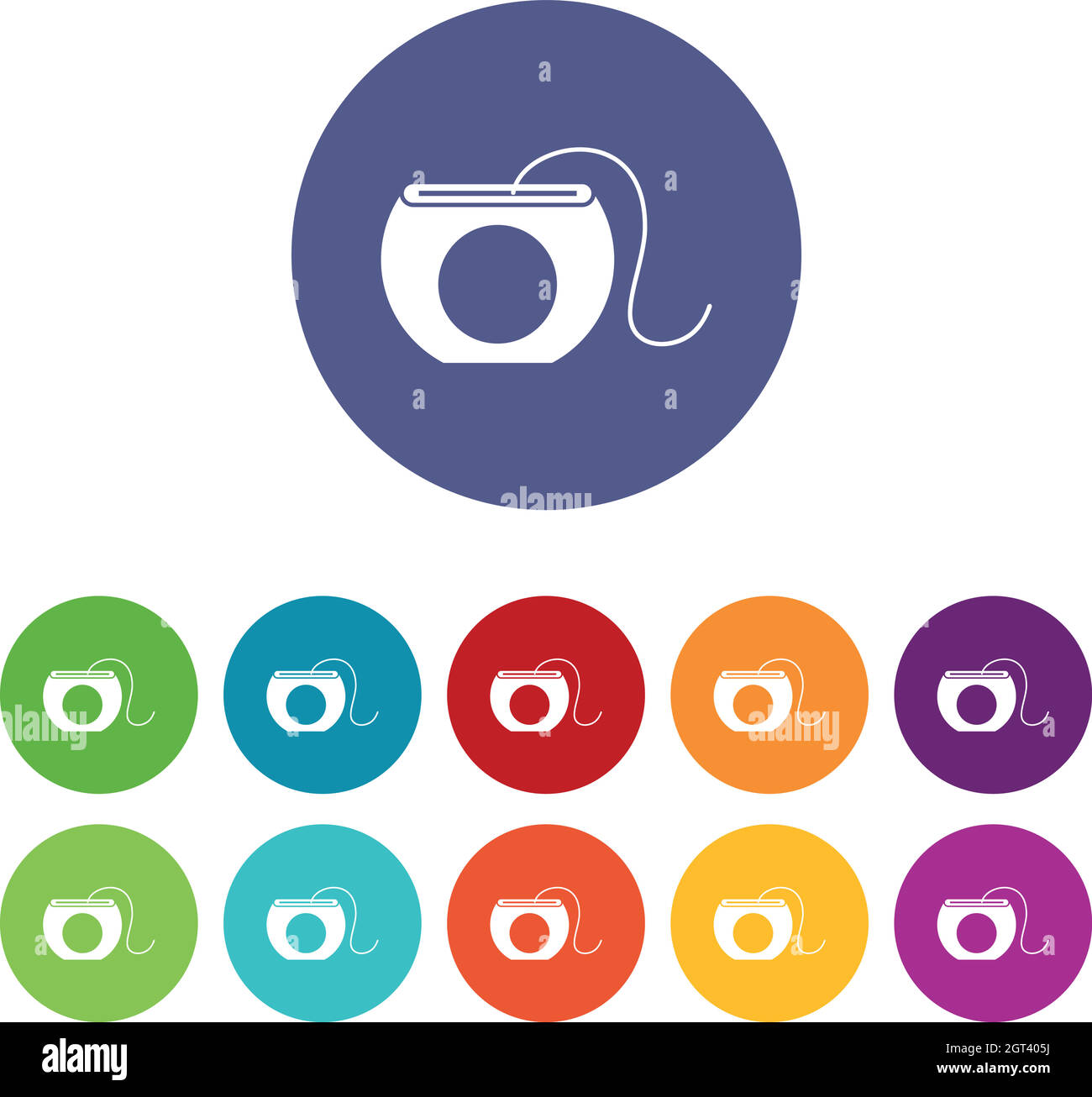 Dental floss set icons Stock Vector Image & Art - Alamy